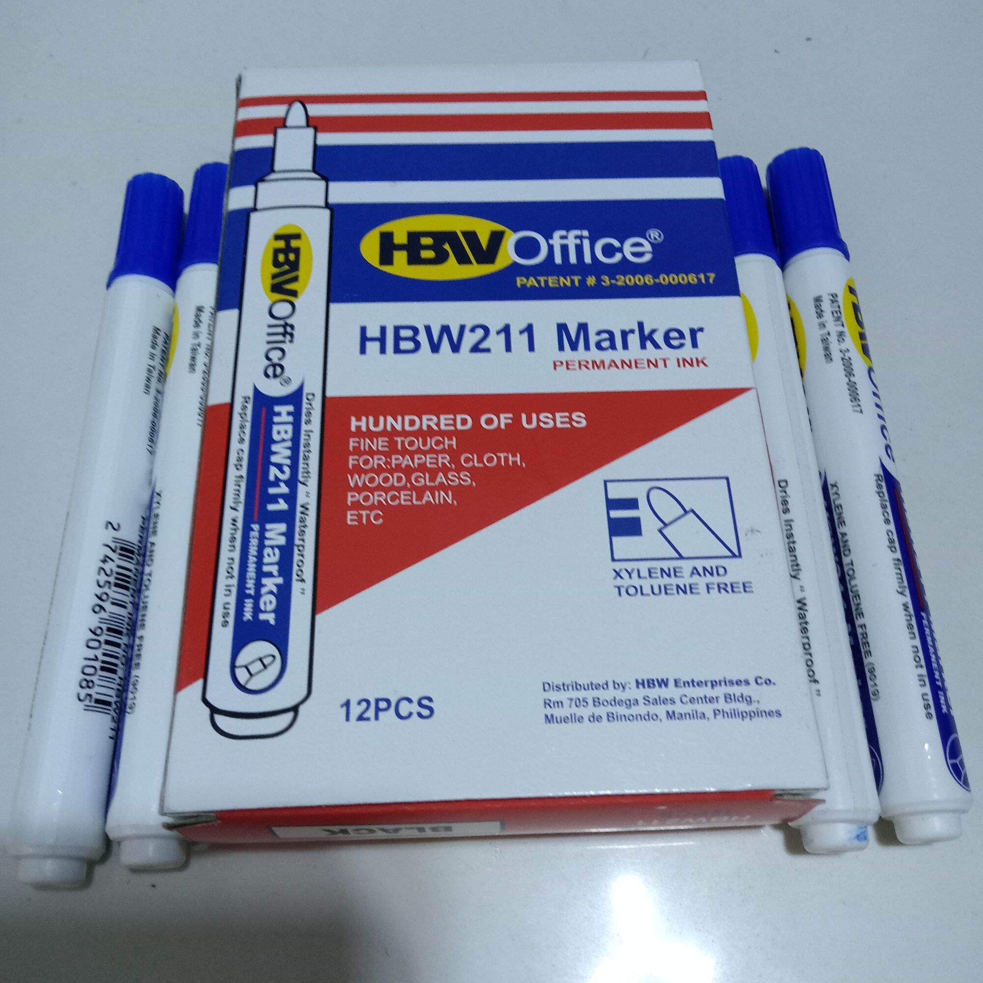 HBW Office Permanent Marker (1 box/12 pcs) | Lazada PH