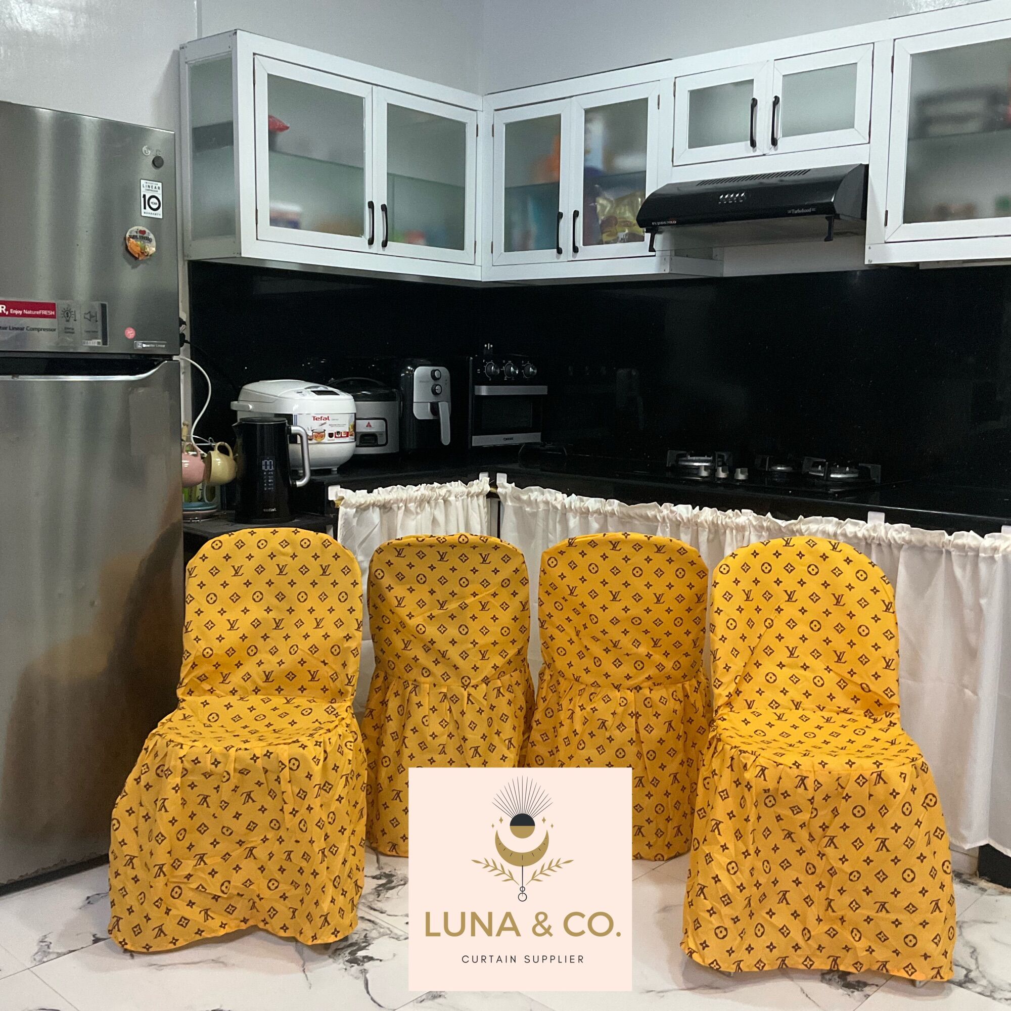 LV Yellow Chair Cover - Uratex & Ruby Monoblock Chair Cover | Lazada PH