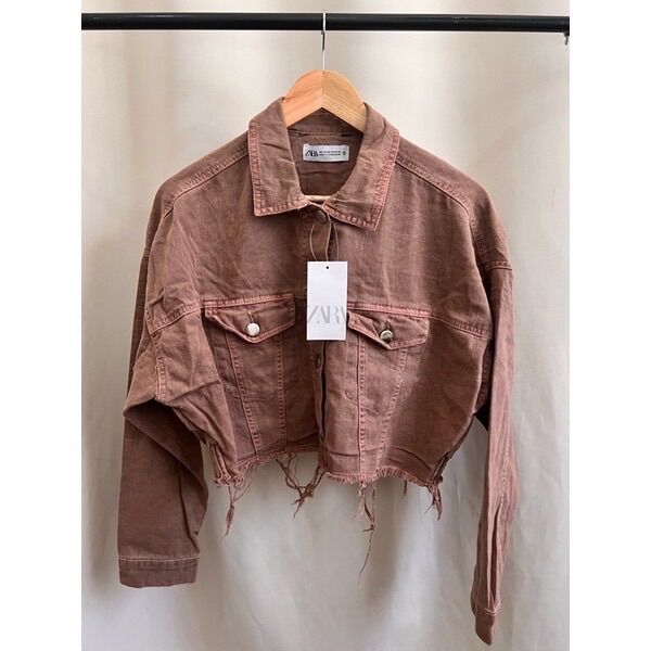 Zara Oversized Cropped Denim Jacket | Lazada PH