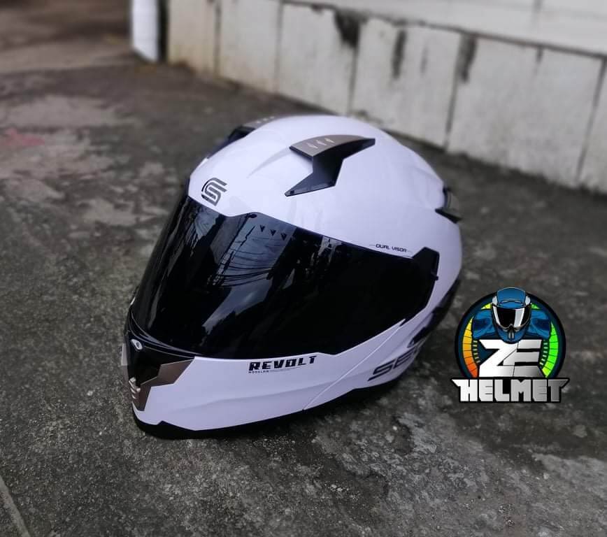 SEC REVOLT WHITE MODULAR - DUAL VISOR | Lazada PH
