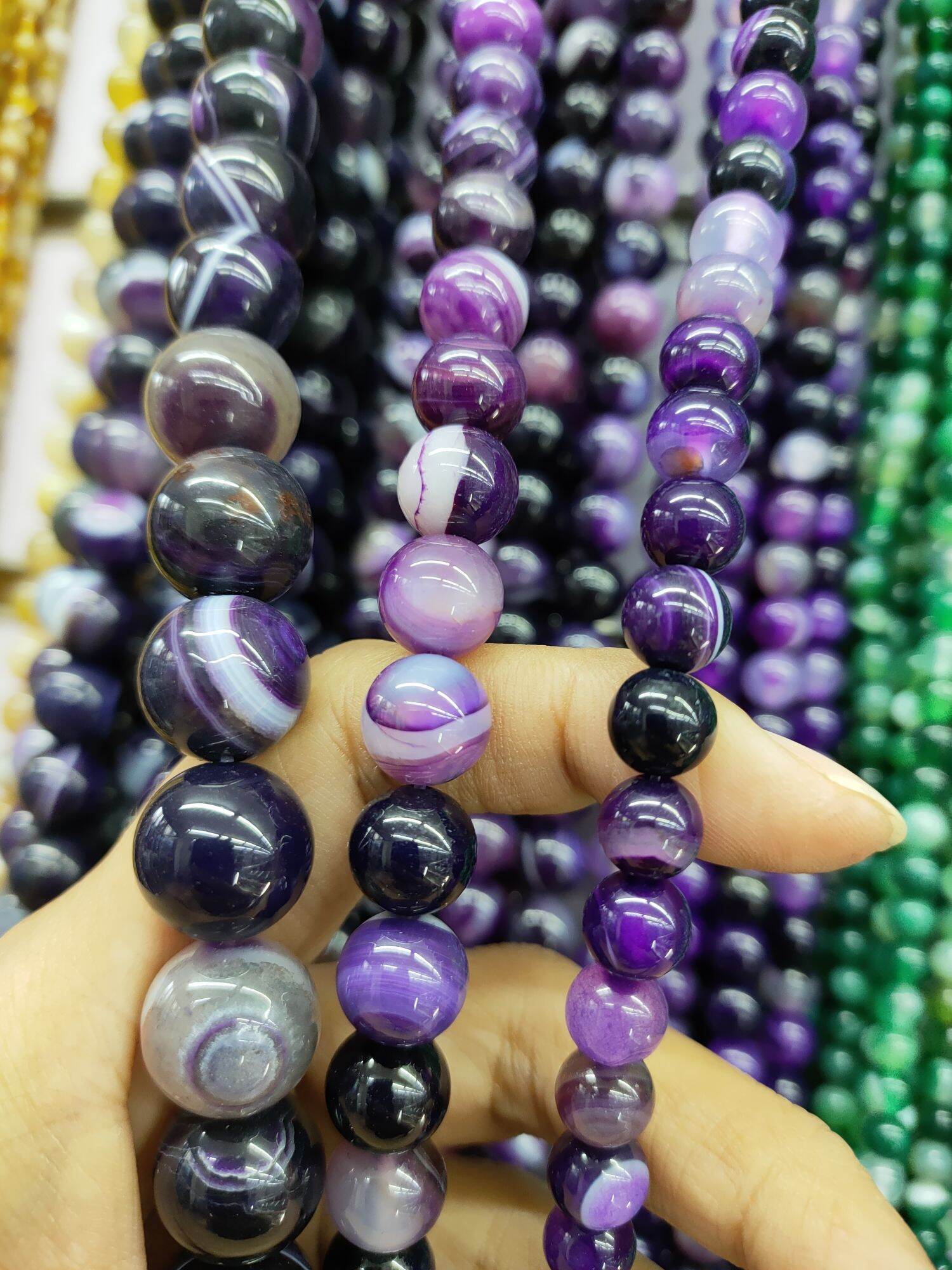 PURPLE AGATE STONE PER STRAND'S DIY SEMI PRECIOUS STONE | Lazada PH
