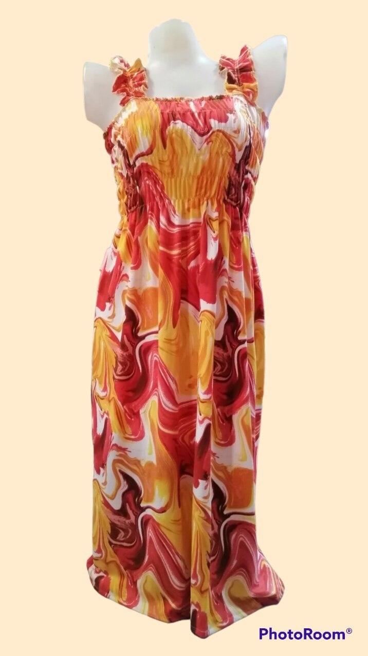 SMOCKING DRESS MAHABA COTTON SPANDEX FIT TO SMALL TO LARGE | Lazada PH