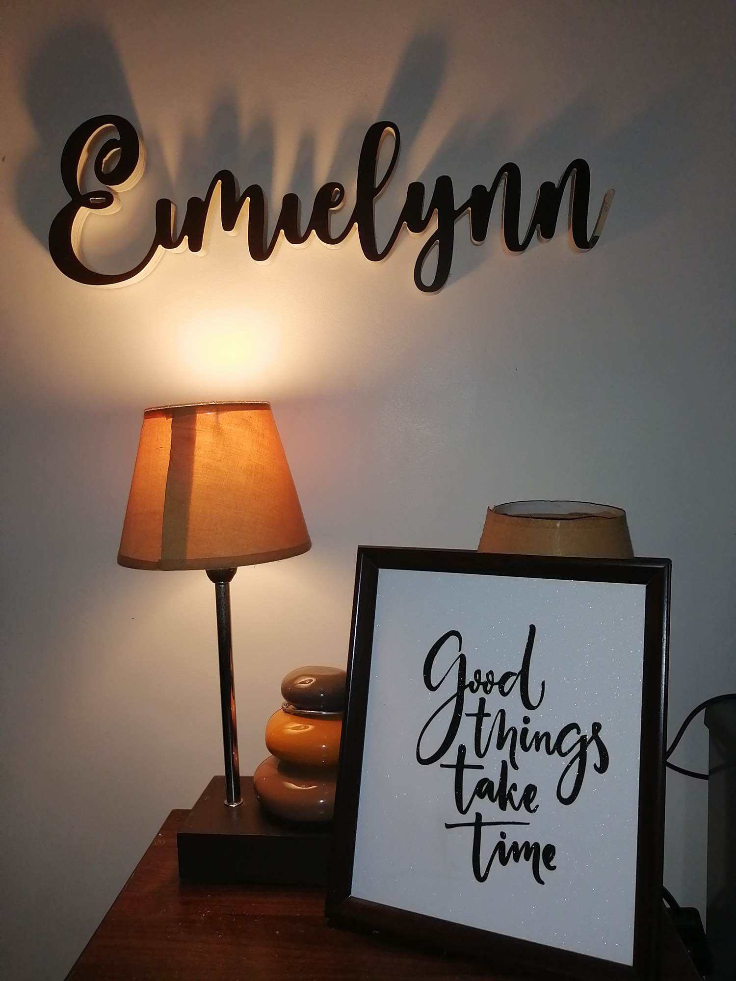 Cursive Wooden name sign | Modern | Lazada PH
