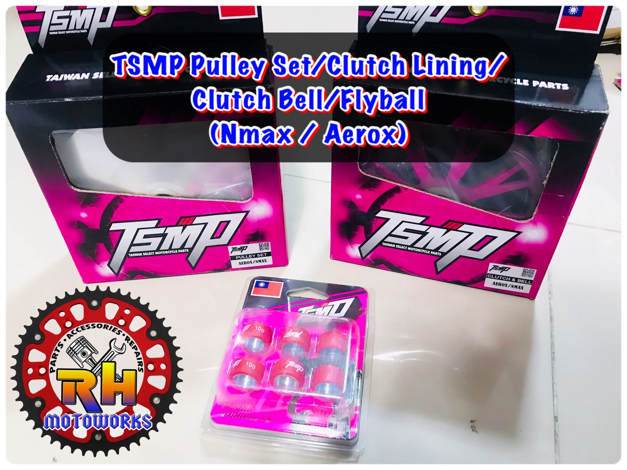 TSMP CVT Parts for Nmax/ Aerox (Pulley Set/Clutch Lining/Clutch Bell ...