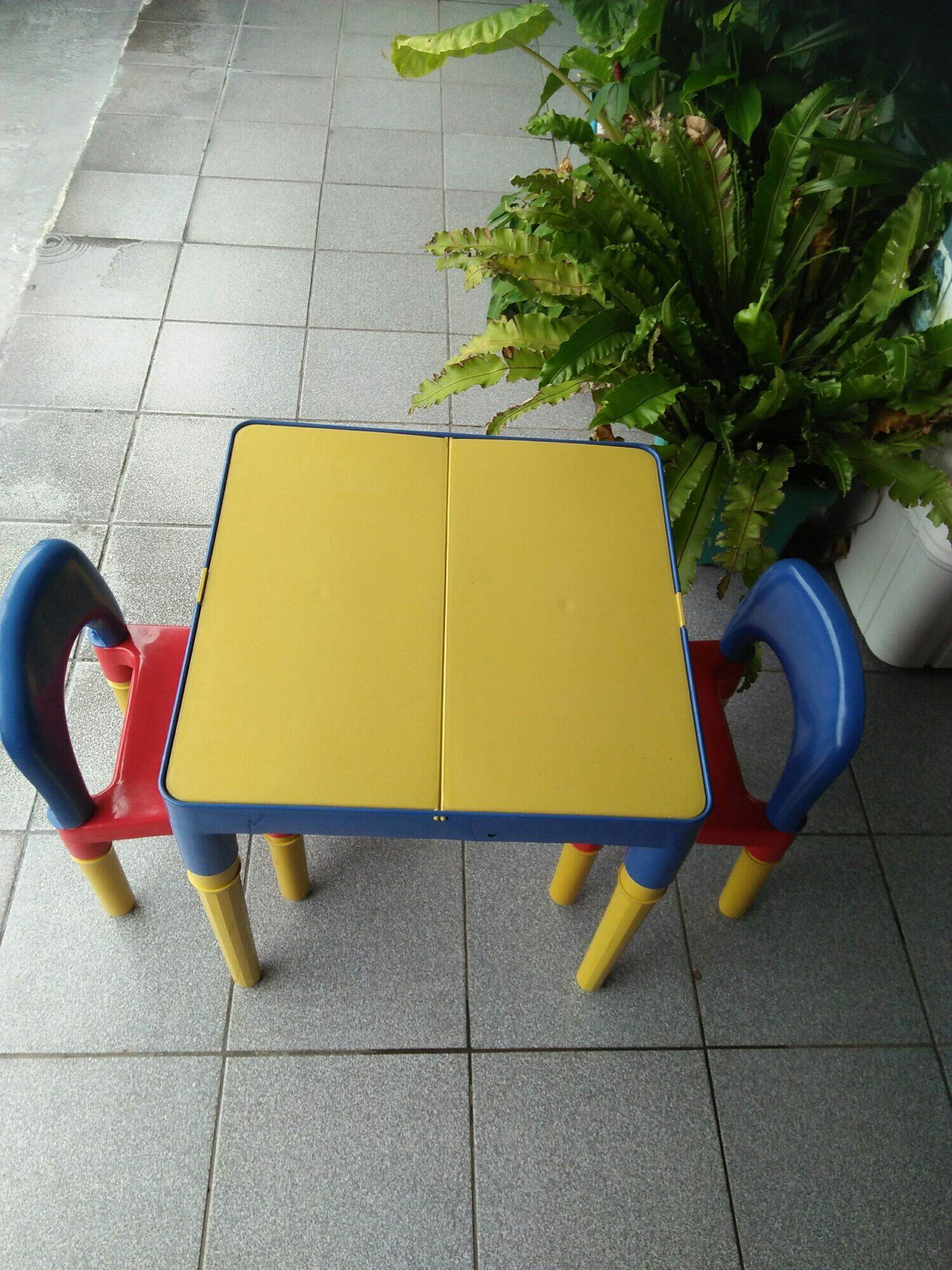 kids study table with 2 chair and compartment | Lazada PH