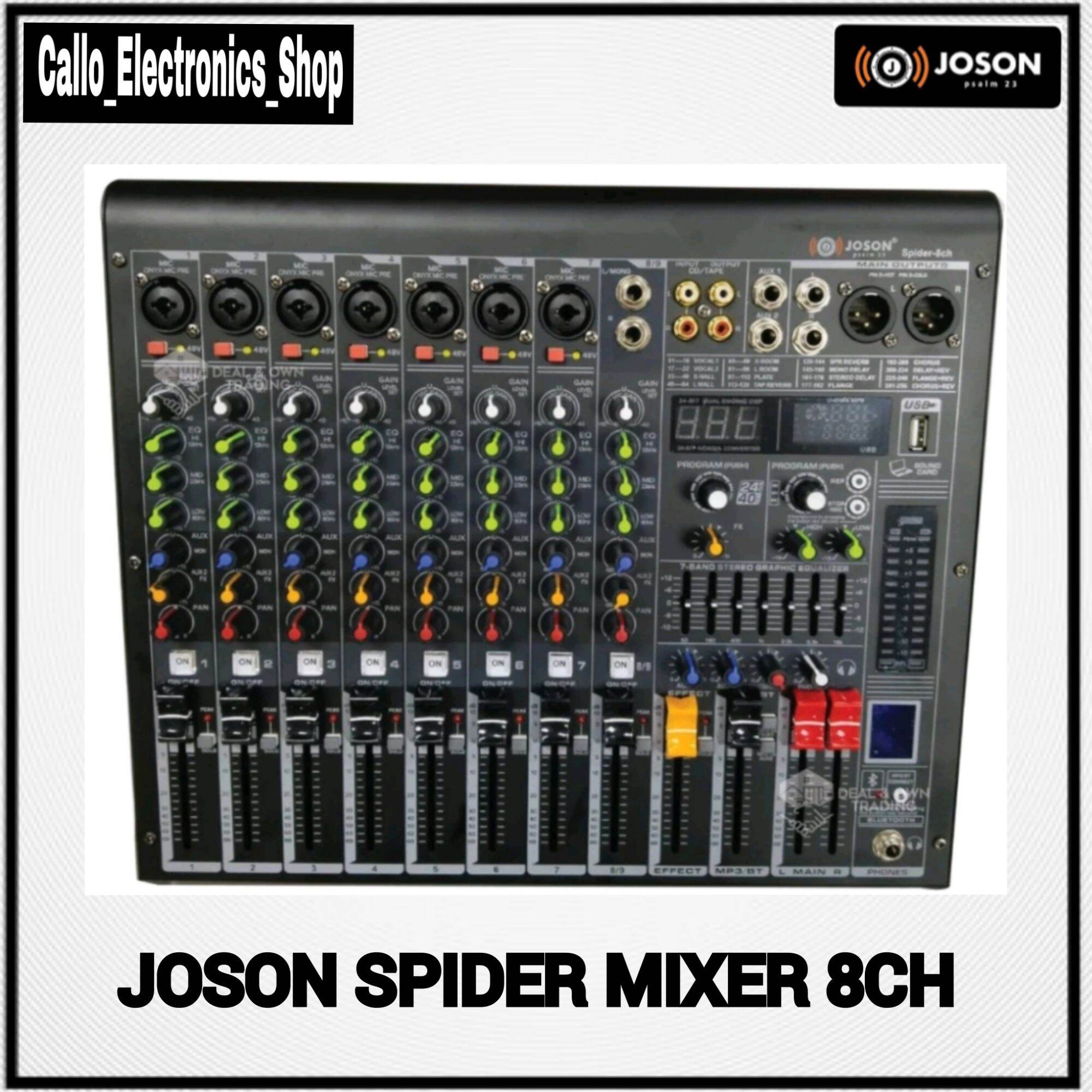 JOSON SPIDER PLUS 8 CHANNEL PROFESSIONAL MIXER ORIGINAL | Lazada PH