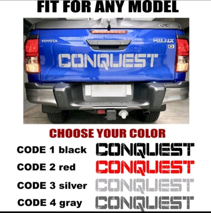 CONQUEST STICKER For Toyota Hilux | Lazada PH