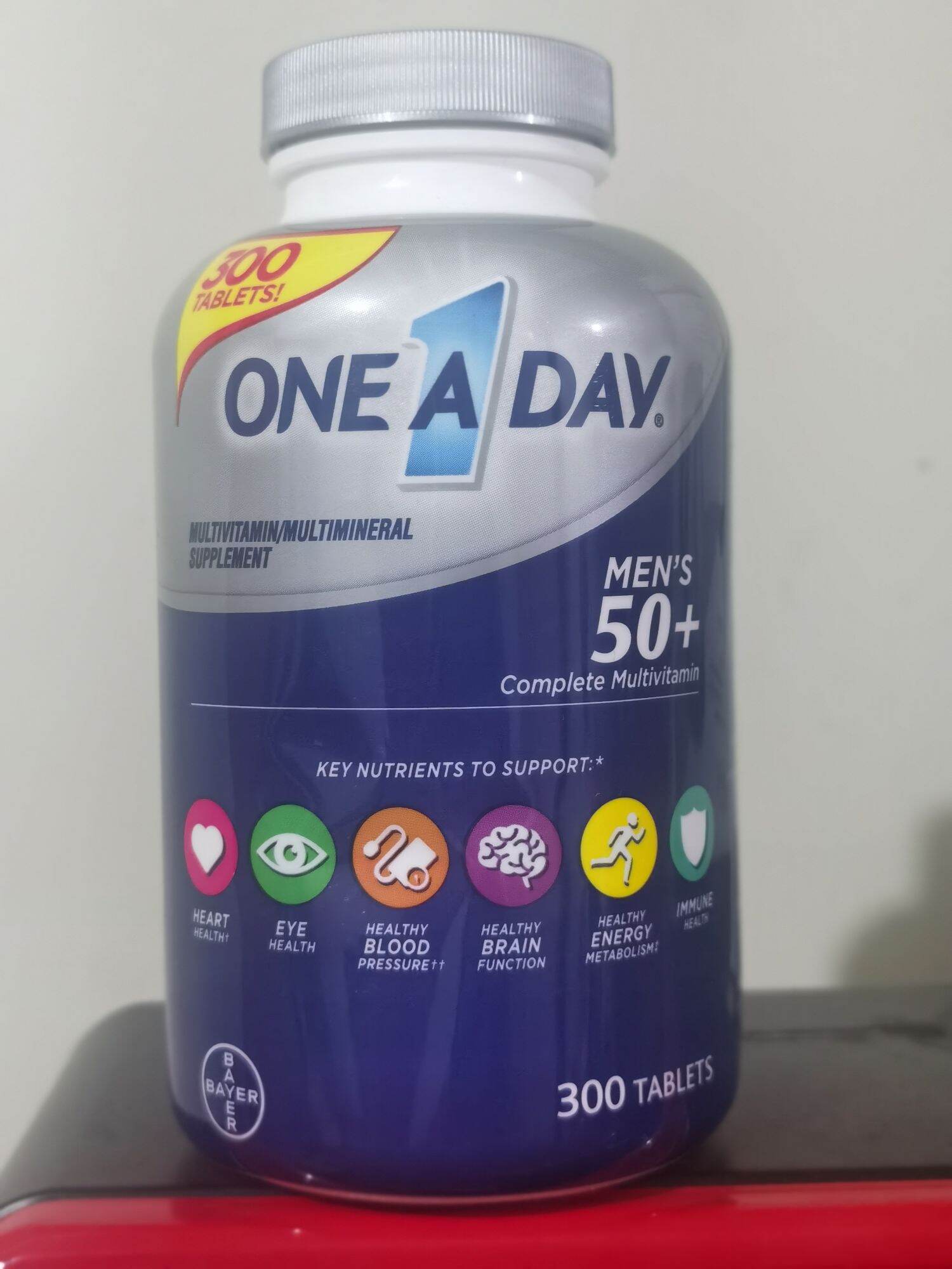 Bayer One 1 a Day Men 50+ mens multivitamin 300 tablet for adult with ...