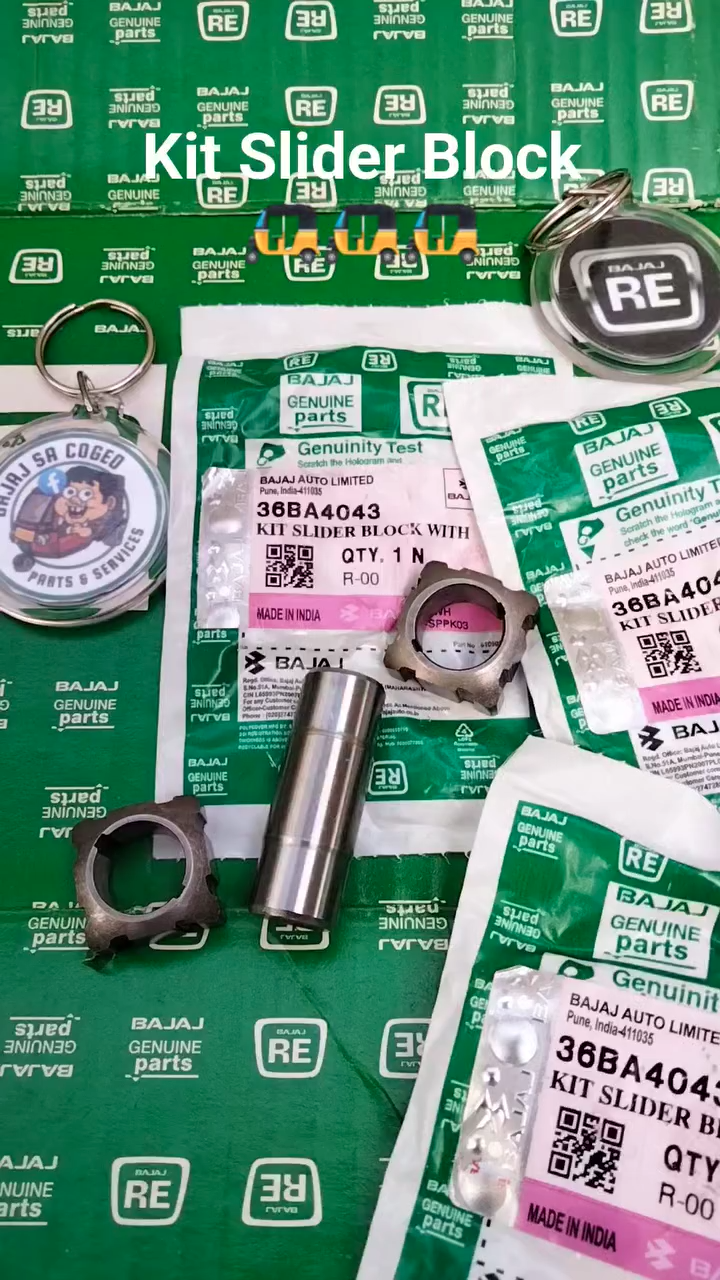 Bajaj RE Kit Slider Block with PIN (36BA4043) Quality Genuine Spare ...