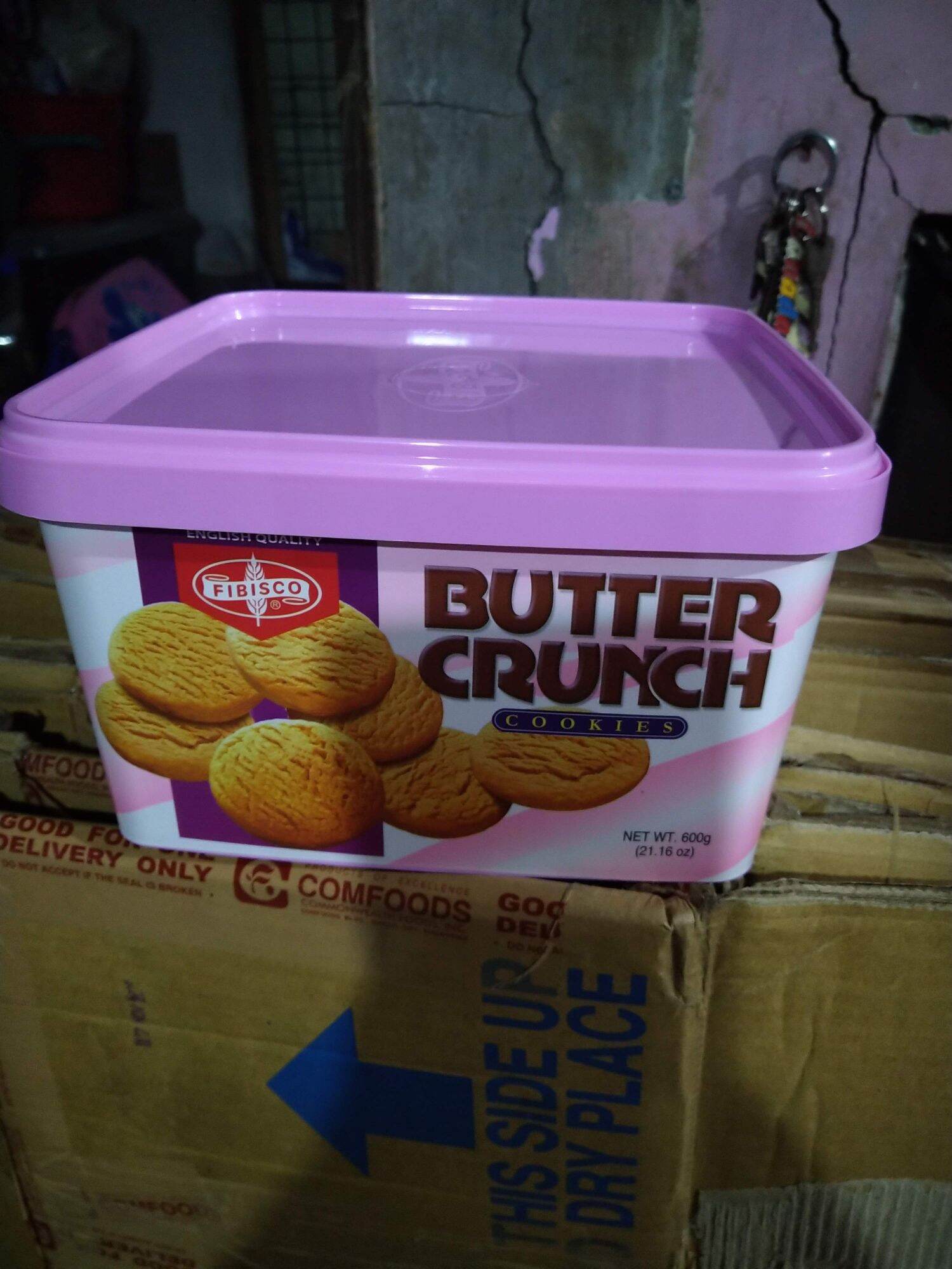 Fibisco Tub 600g (Choco Chips, Butter Cookies, Butter and Peanut Crunch ...
