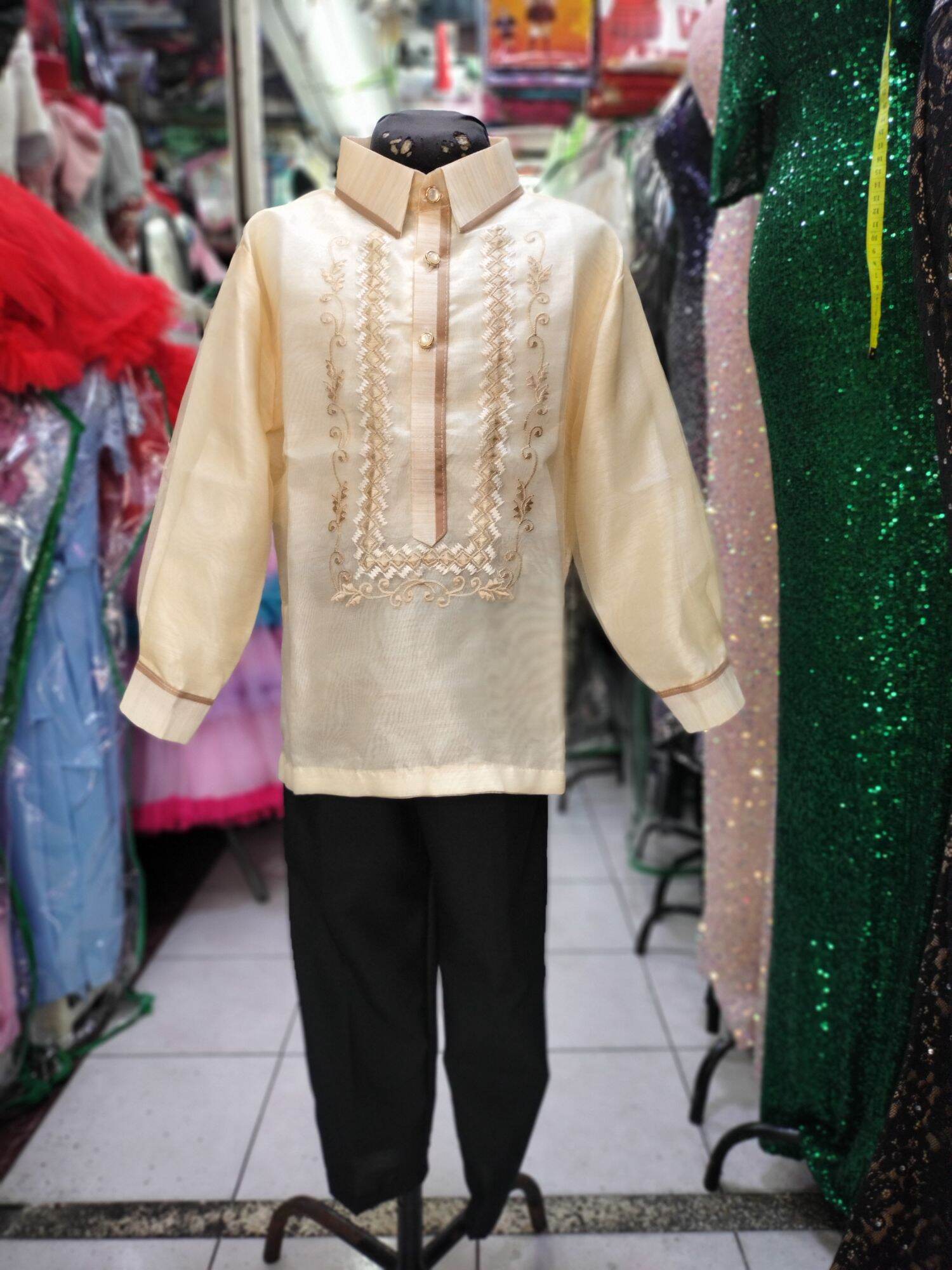 Shop Traditional Barong Tagalog For Kids with great discounts and ...