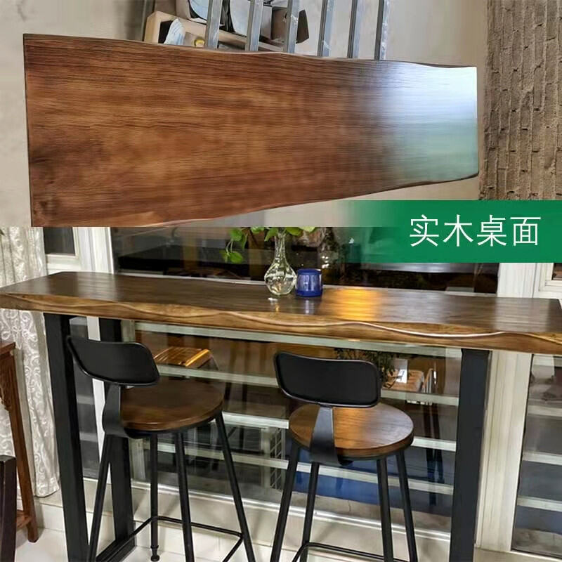 Solid Wood Bar Table Home Living Room Partition American High Bar Table ...