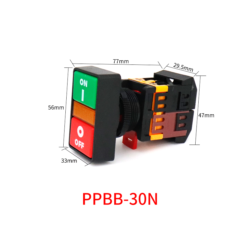 Button Switch Double-Position Button APBB-22N Oval Double-Headed Ppbb ...