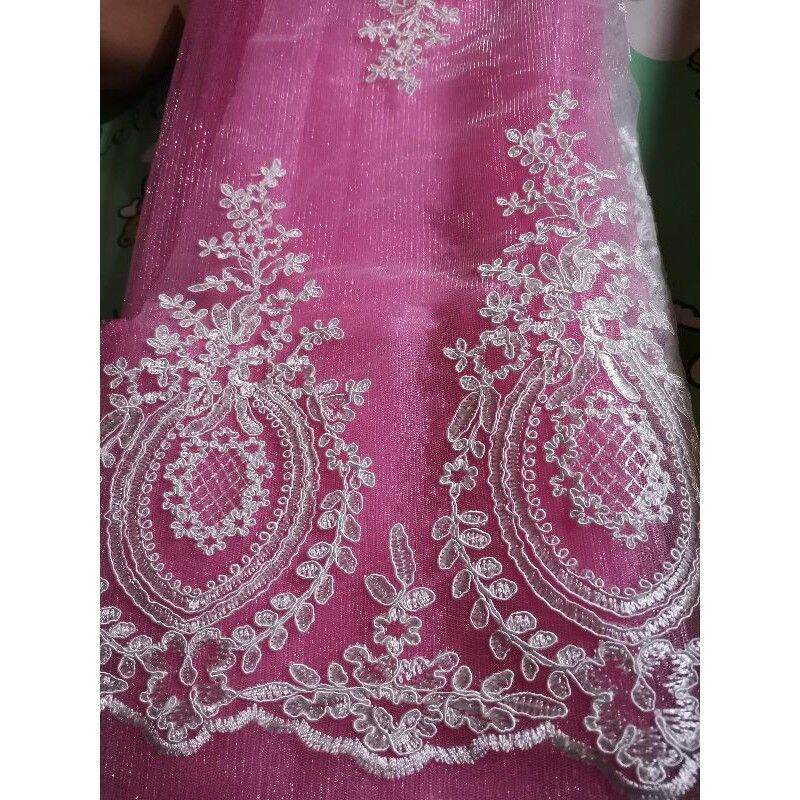 LACE FABRICS (PINYA DESIGN) Sold per yard. (BEST FOR WEDDING GOWN AND ...