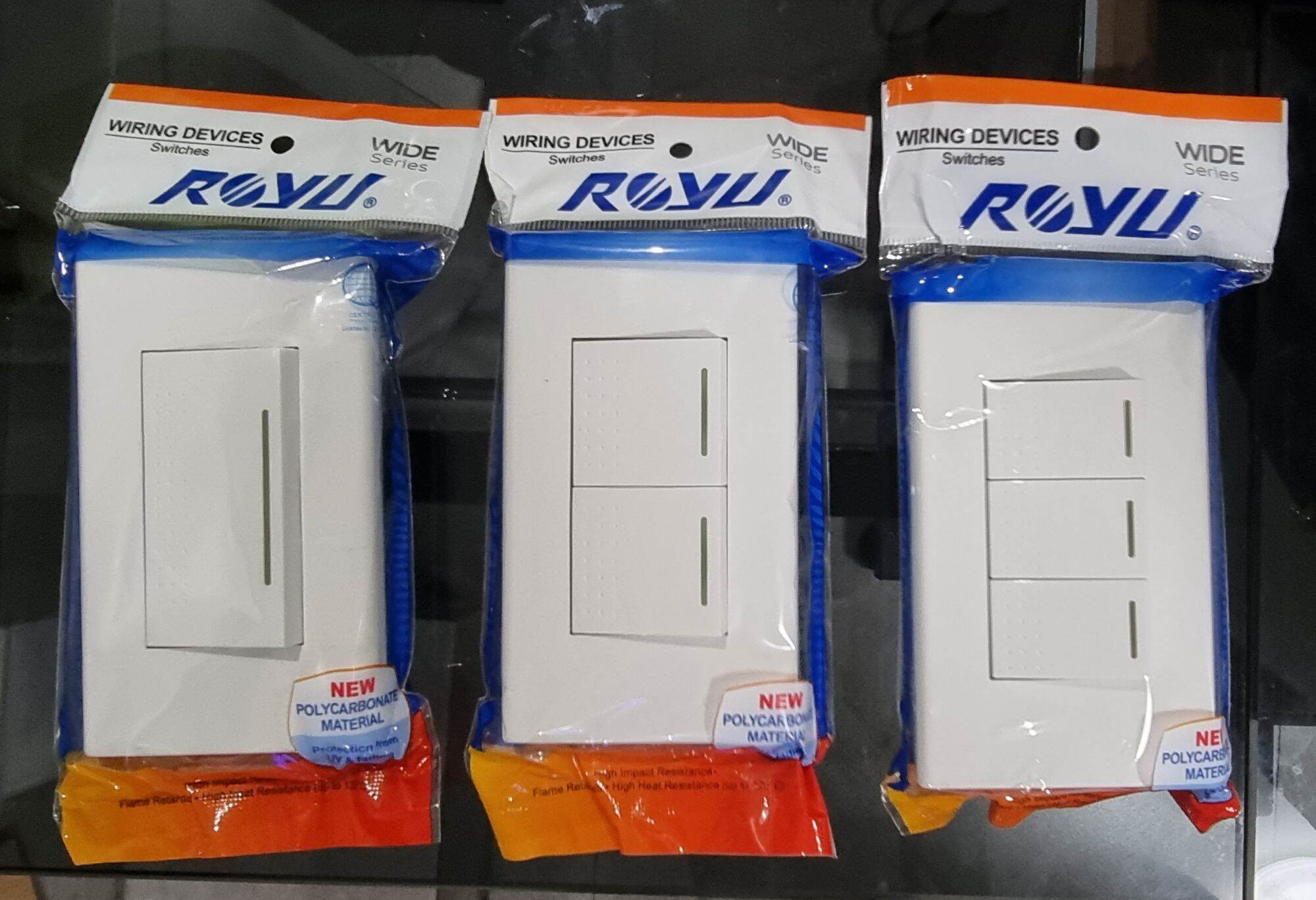 ROYU SWITCH WIDE SERIES WITH REFLECTOR SET 1 GANG / 2 GANG / 3 GANG ...