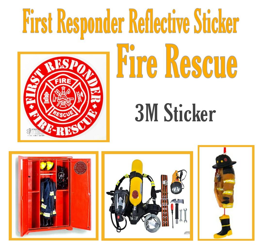 First Responder Fire Rescue Reflective Sticker | Lazada PH