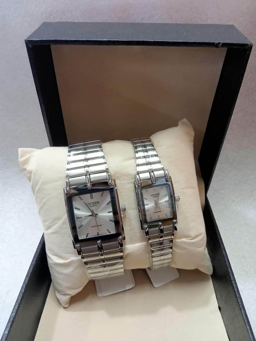 CITIZEN WATCH COUPLE WATCH SILVER WATCH 2 TONE WATCH GOLD PLATED WATCH ...