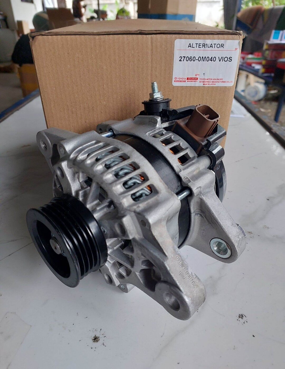 ALTERNATOR ASSEMBLY TOYOTA VIOS 12VOLT 80 AMPERE OEM PACKING 27060 ...