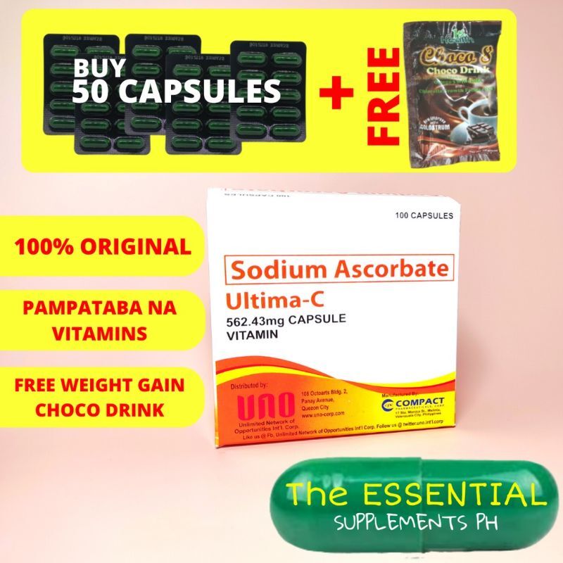 Uno Ultima C Vitamin C Sodium Ascorbate (50 Capsules) Pampataba ...