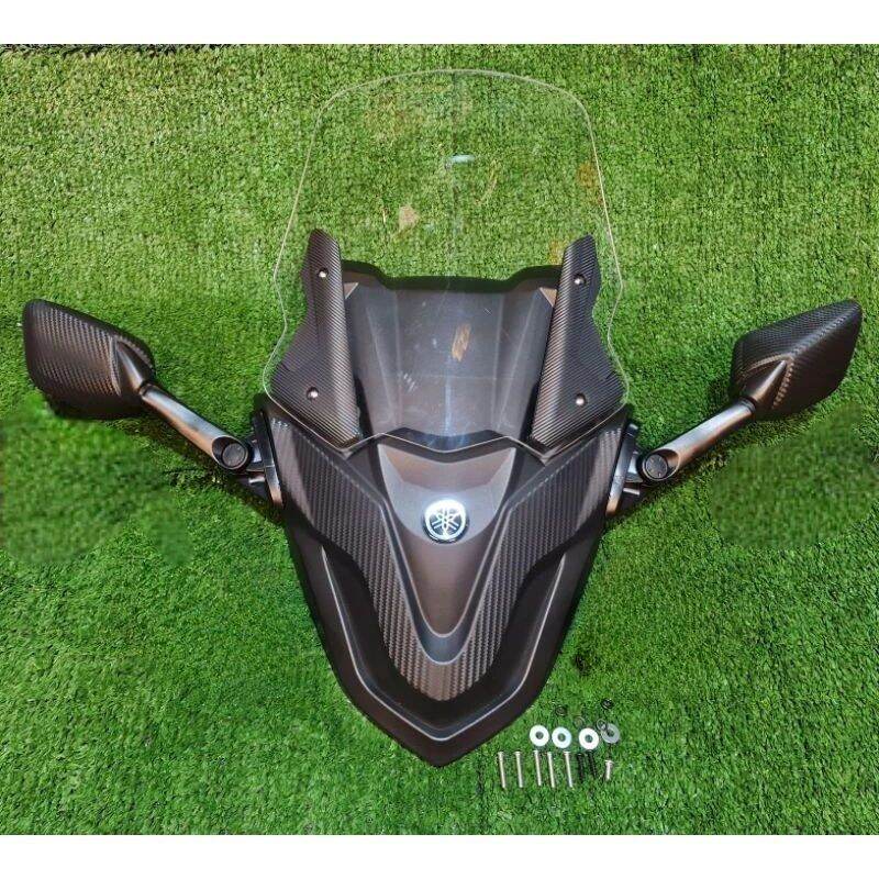 NMAX V2 Visor Windshield Mask Voltron Face Lift MHR w Side mirror Nmax ...