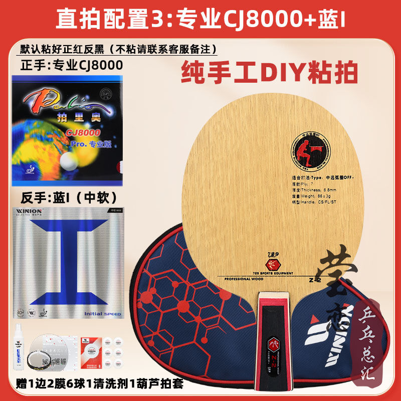 [E-Lian] Friendship 729 Table Tennis Flooring Racket Z1 Z-1 Pure Wood ...