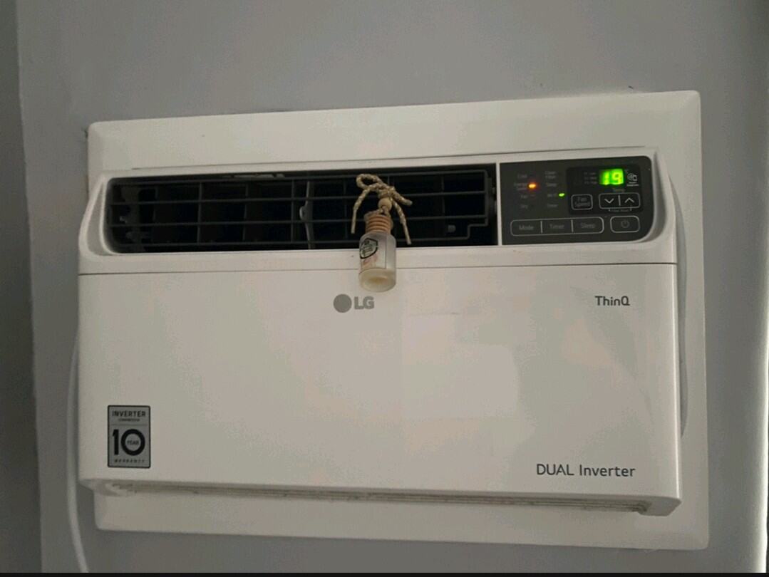 Aircon Wood Frame For Window Type White(No Drill easy to install ...