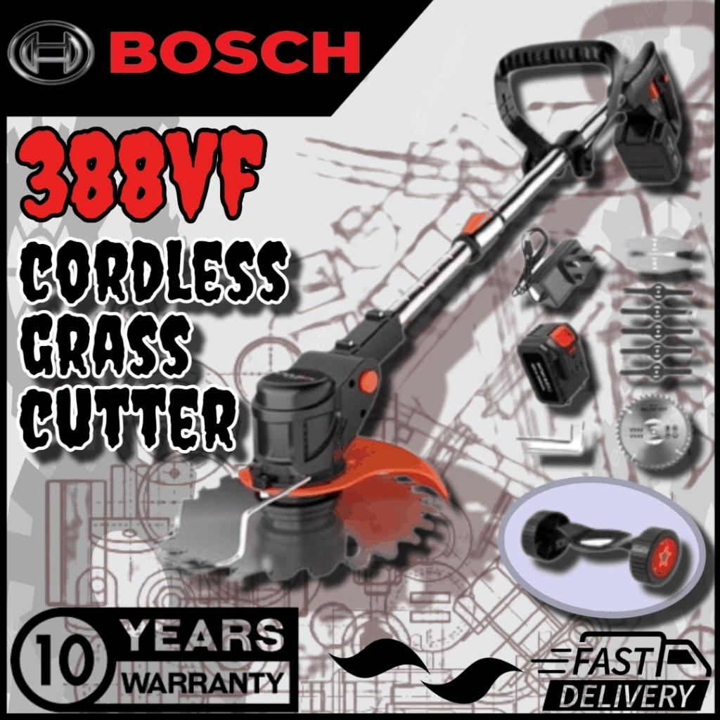 [11.11]Bosch 388V Powerful Electric Cordless Grass Cutter Rechargeable Lithium Battery Grass ...