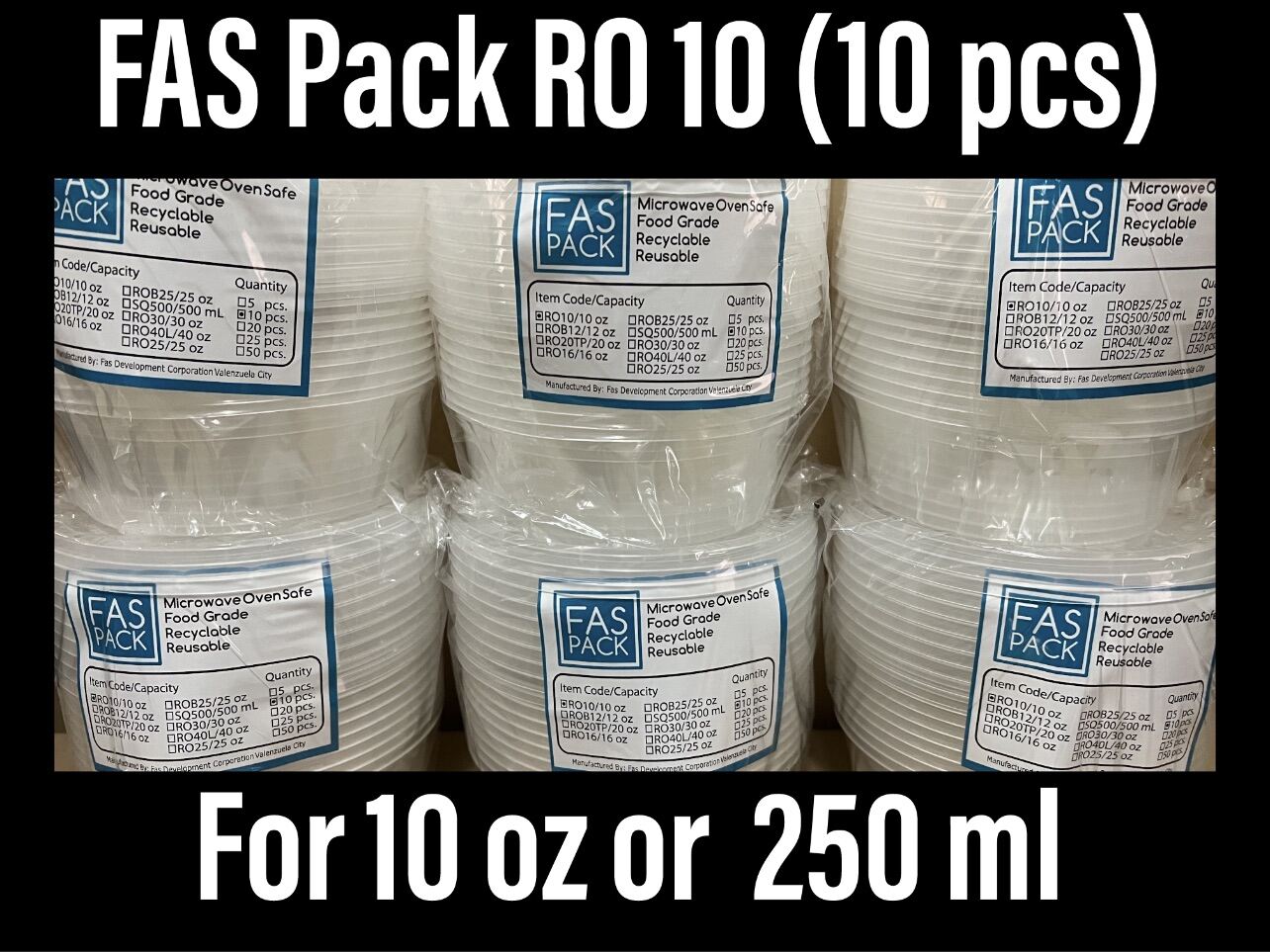 Microwavable container Fas Pack Round RO10 RO16 RO30 10 pcs | Lazada PH