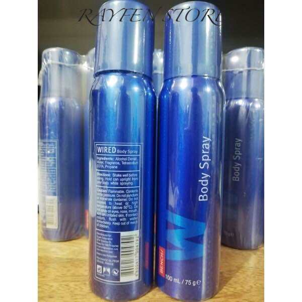 BENCH/ WIRED Body Spray Cologne/Fragrance/Perfume 100 ML | Lazada PH