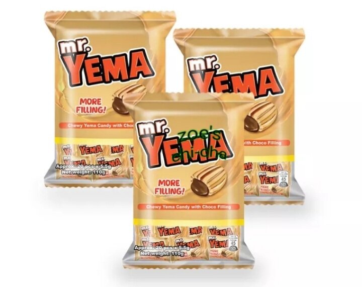BUNDLE OF 3 MR. YEMA CHEWY YEMA CANDY WITH CHOCO FILLING | 20 PIECES ...