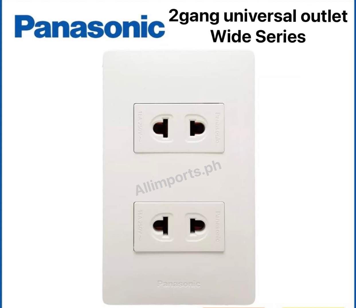 Panasonic Wide Series 2 Gang Universal Outlet | Lazada PH