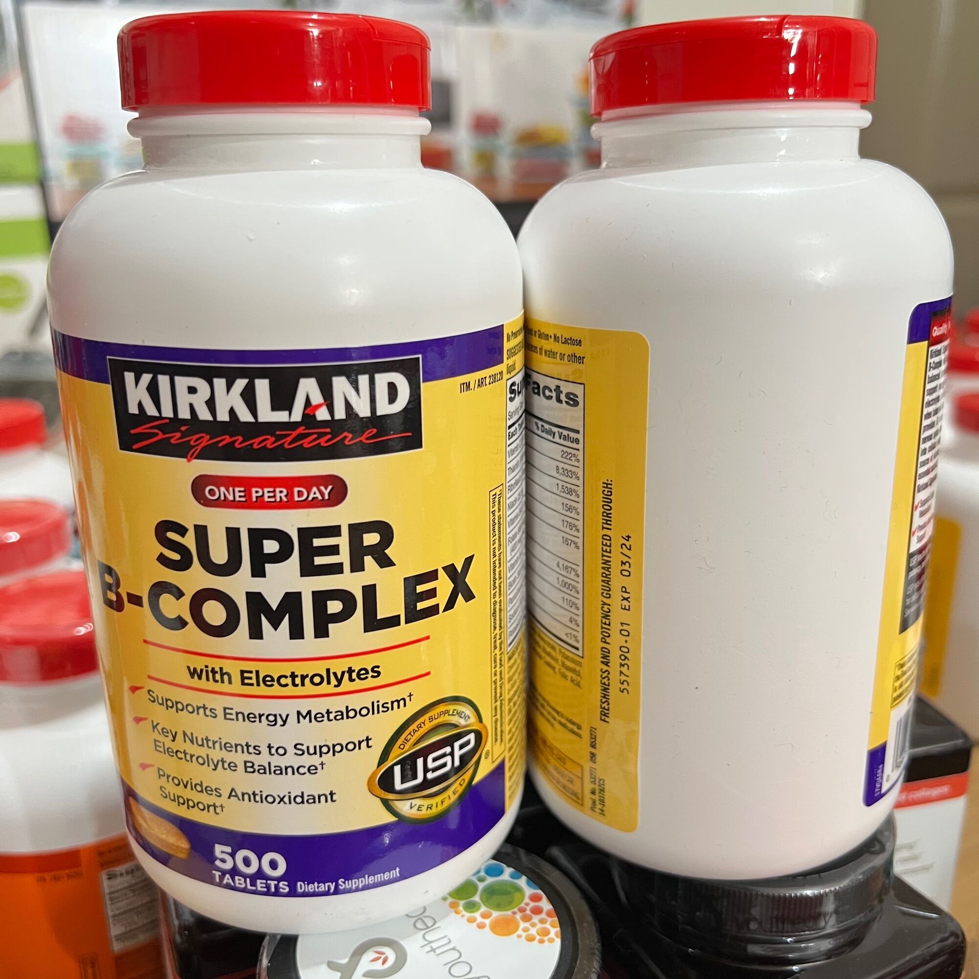 Kirkland Super B-Complex with electrolytes 500 tablets from USA | Lazada PH