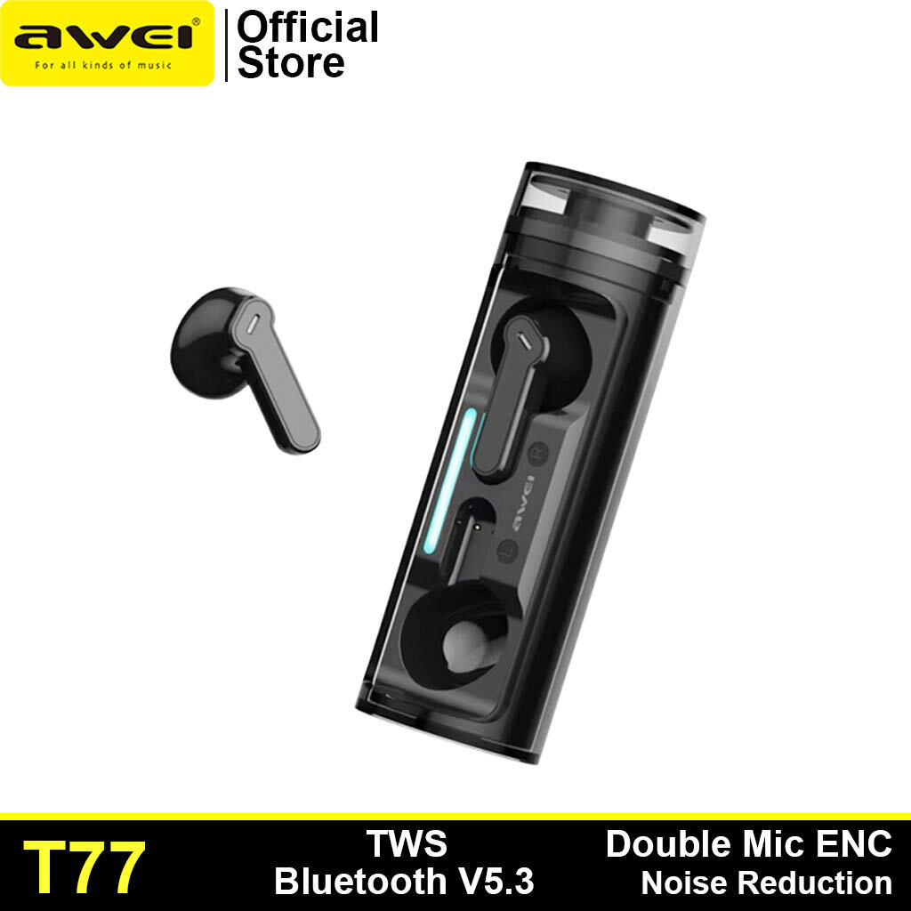 Awei T77 TWS Wireless Earphone Double Mic ENC Bluetooth 5.3 with ...