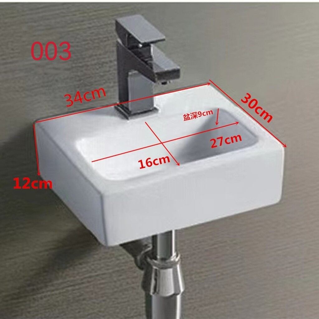 Mini Wall-Hung Basin Wall-Mounted Washbasin Ceramic Bathroom Wash Basin ...
