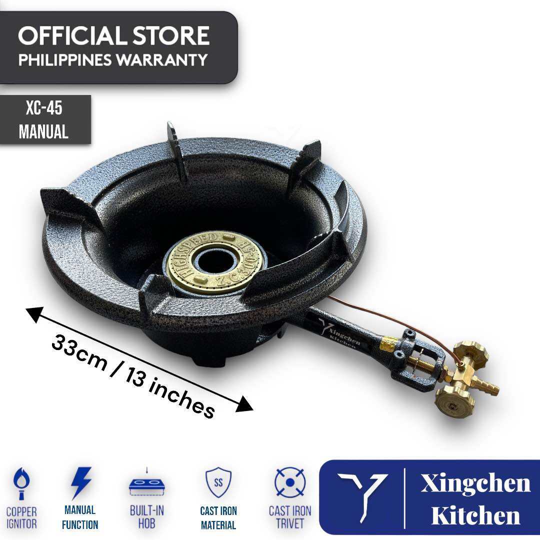 World Standard WS-45L High Pressure Heavy Duty Wok Cast Iron LPG Gas ...