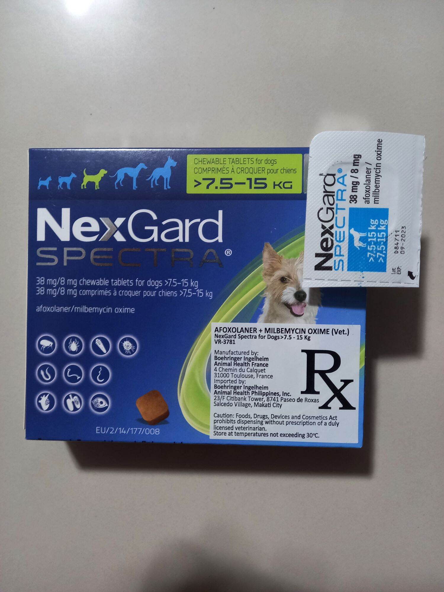 Nexgard Spectra Tablet 7.5-15kg ( 1 Tablet w/ STICKER ) | Lazada PH