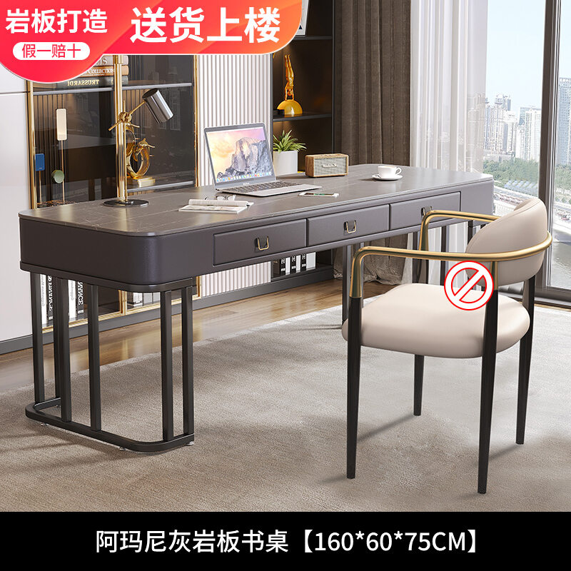 Italian Style Stone Plate Computer Desk Large Long Table Workbench ...