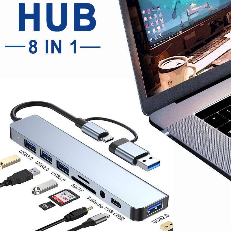 Multiple USB Hub 3.0 Port Type C Adaptor for Macbook Laptop HDMI PD ...