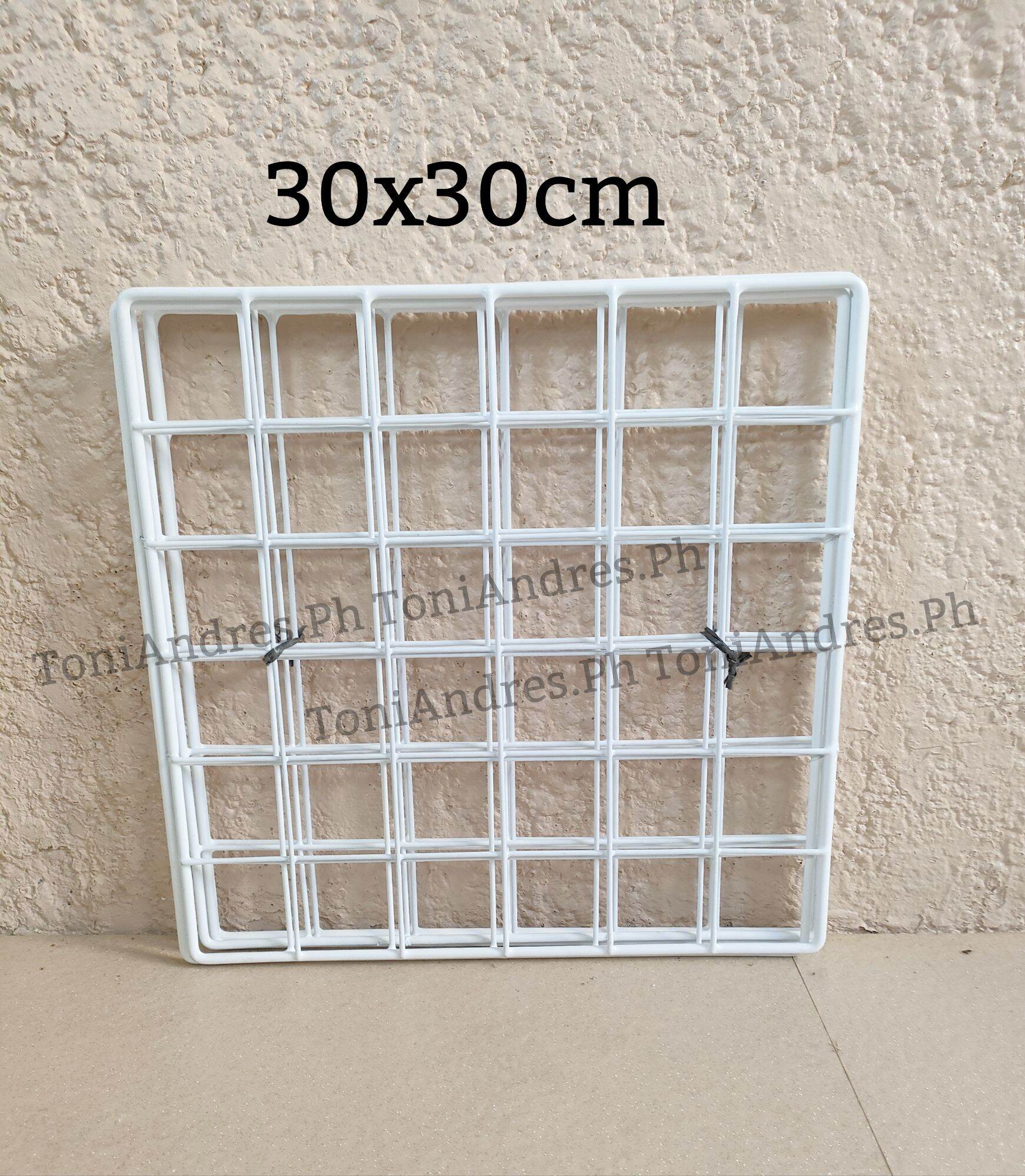 (30x30cm) Metal Screen Wire Mesh Grid Wall Panel Organizer Wall Decor ...