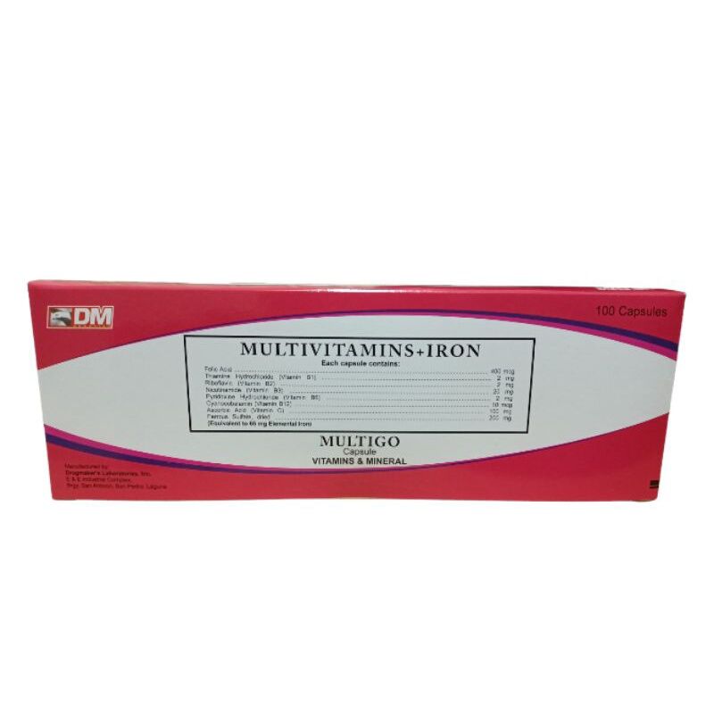 MULTIGO Multivitamin + Iron 100capsules | Lazada PH
