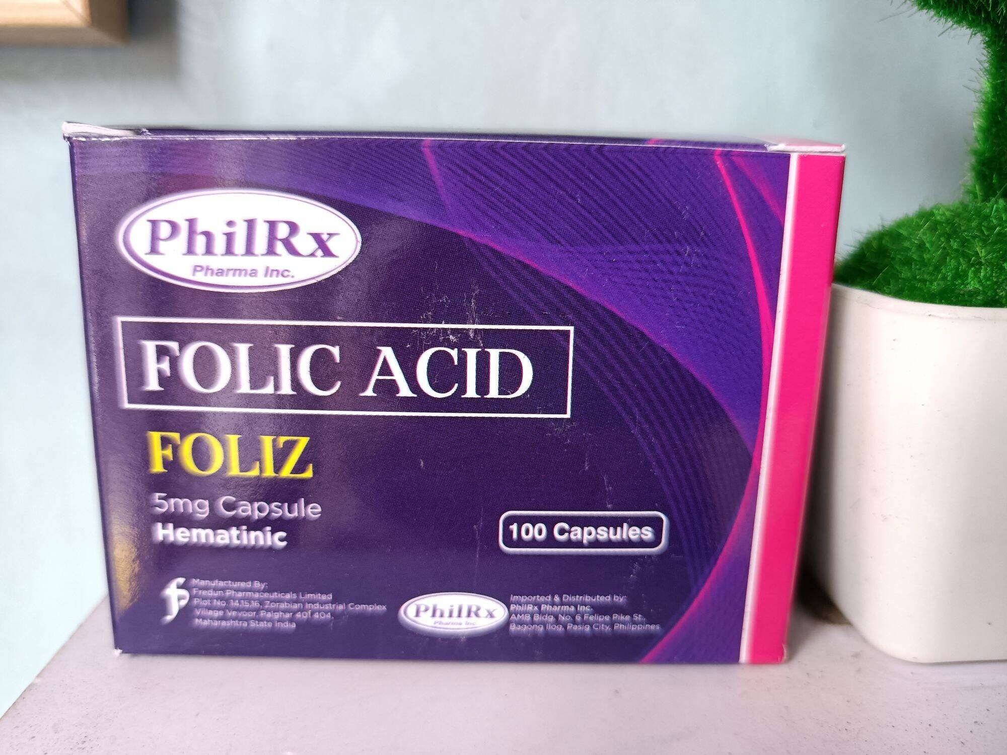 FOLIZ Folic Acid 5mg 100's capsules | Lazada PH