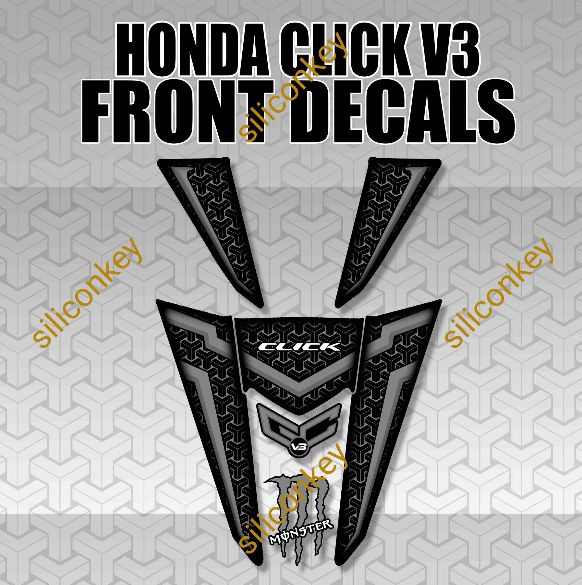 HONDA CLICK VERSION 3 2023 FRONT DECAL STICKER | Lazada PH