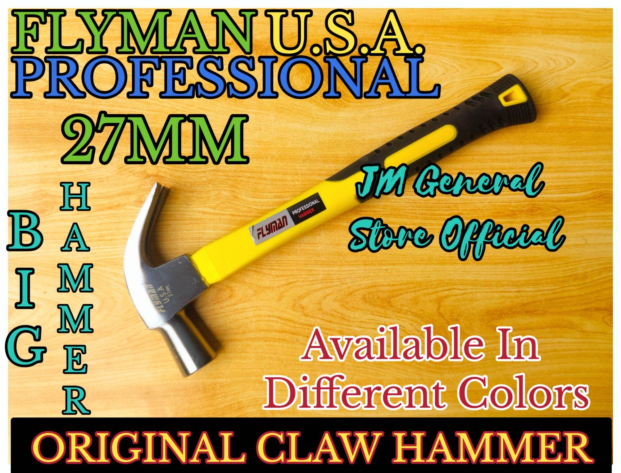 FLYMAN CLAW HAMMER FIBER GLASS HANDLE 16oZ HCH80816 Sold per piece / HEAVY DUTY HAMMER 16oz ...