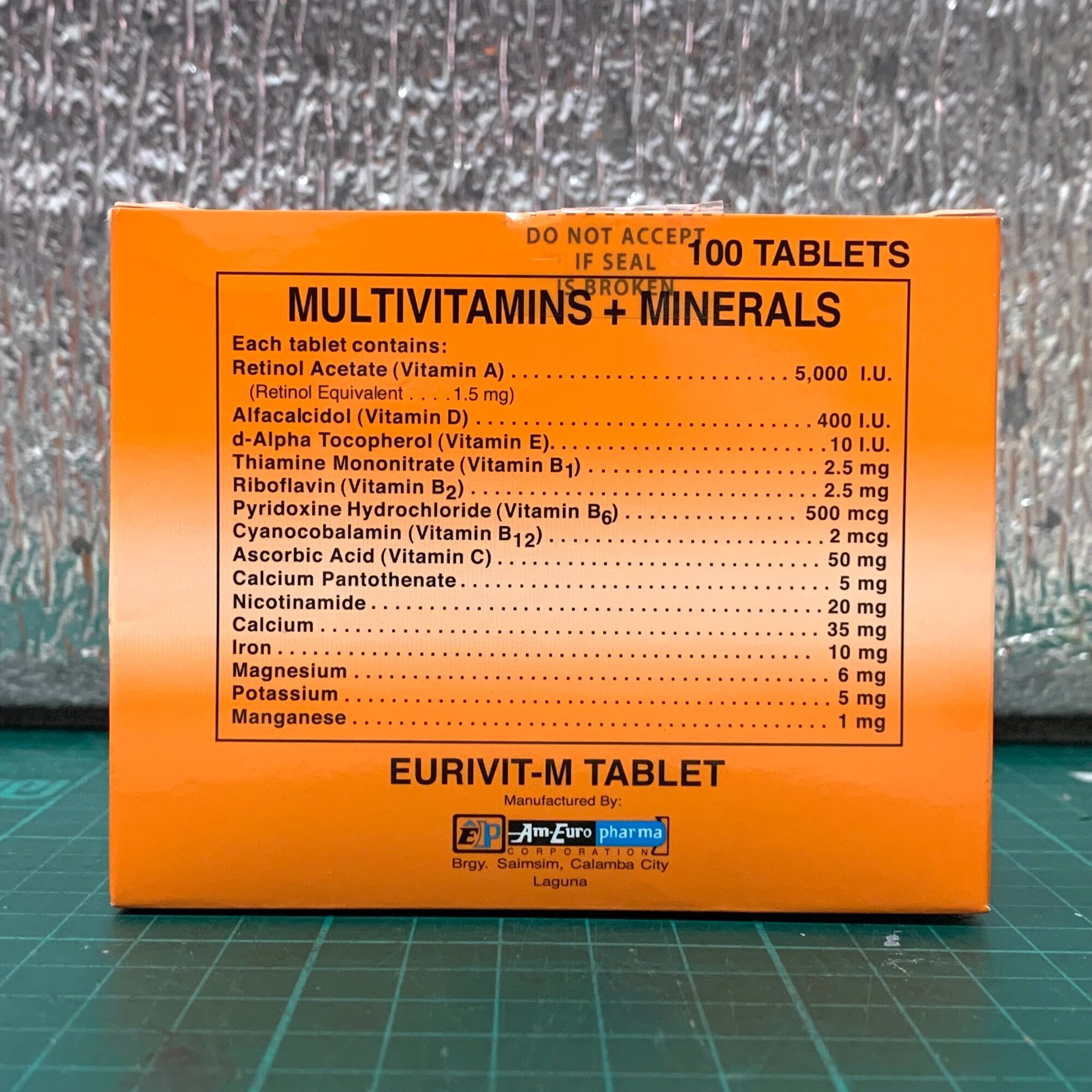 (Enervon / Clusivol Generic) Eurivit M - Multivitamins + Minerals ...