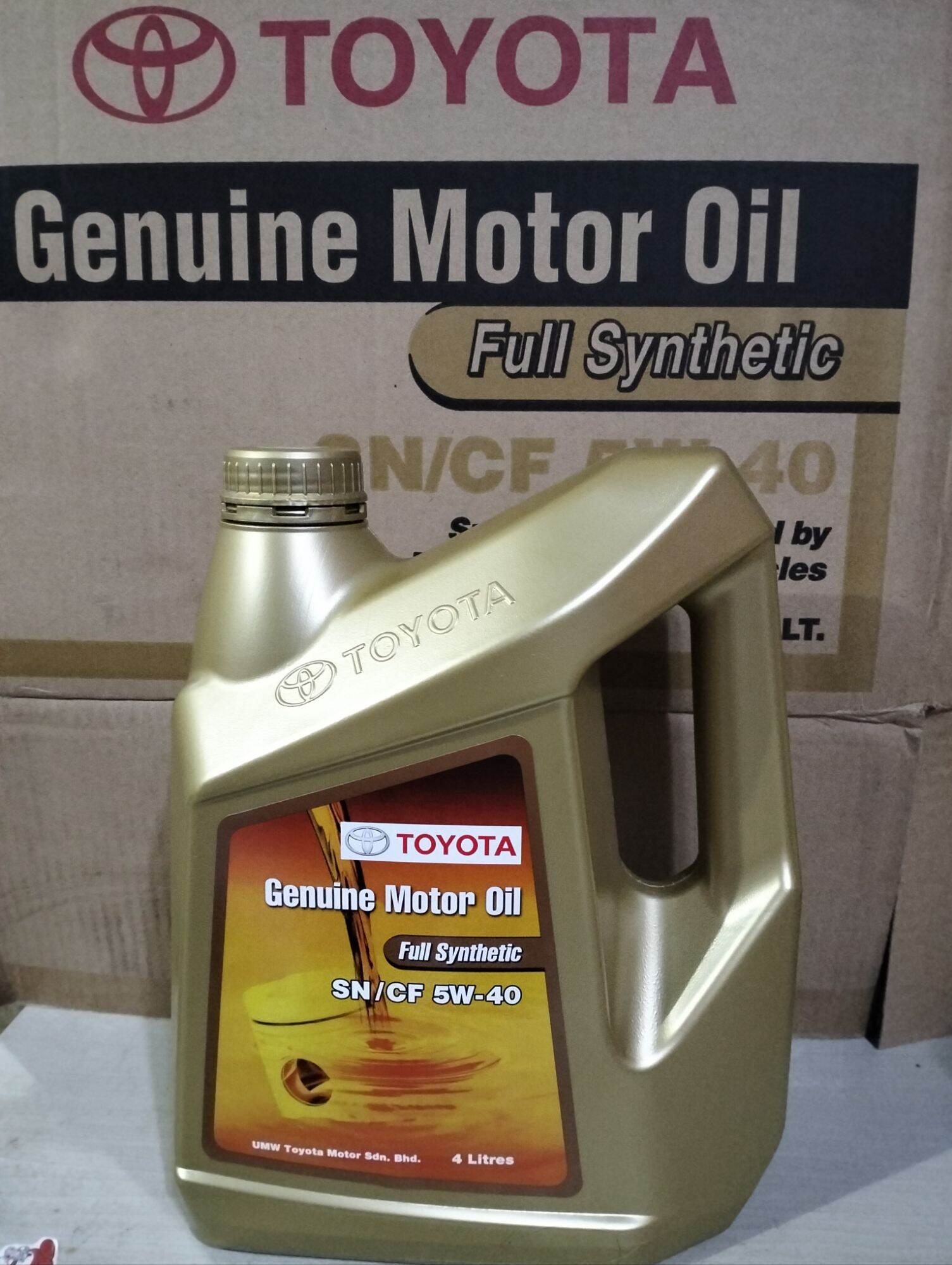 Toyota Genuine Motor Oil Full Synthetic 5W-40 One gallon ( 4 liters ...