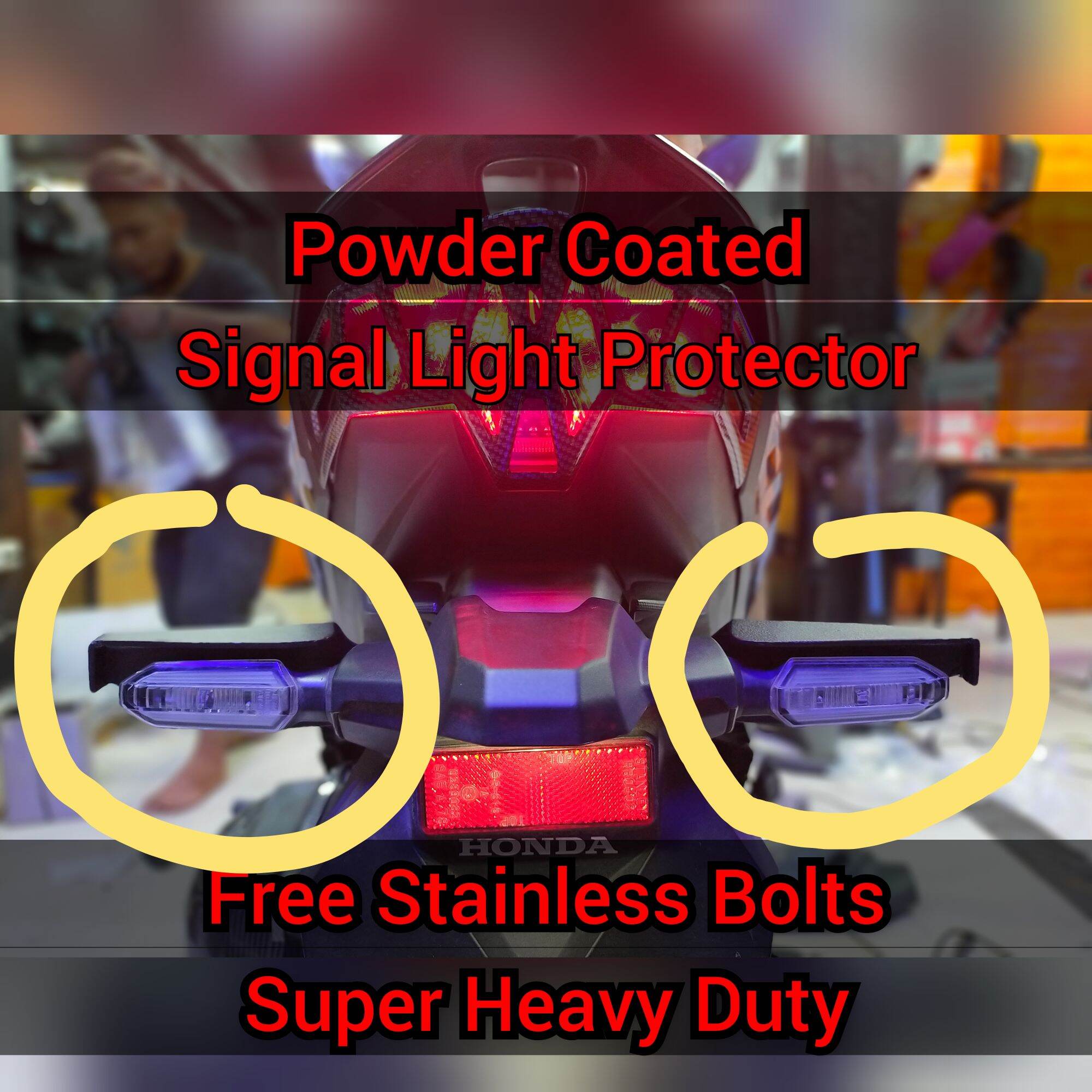 Honda Click Powder Coated Signal Light Protector for Honda Click 125i ...