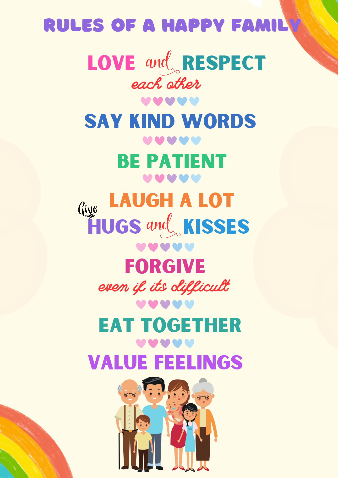 Laminated size a4 poster family rules | Lazada PH