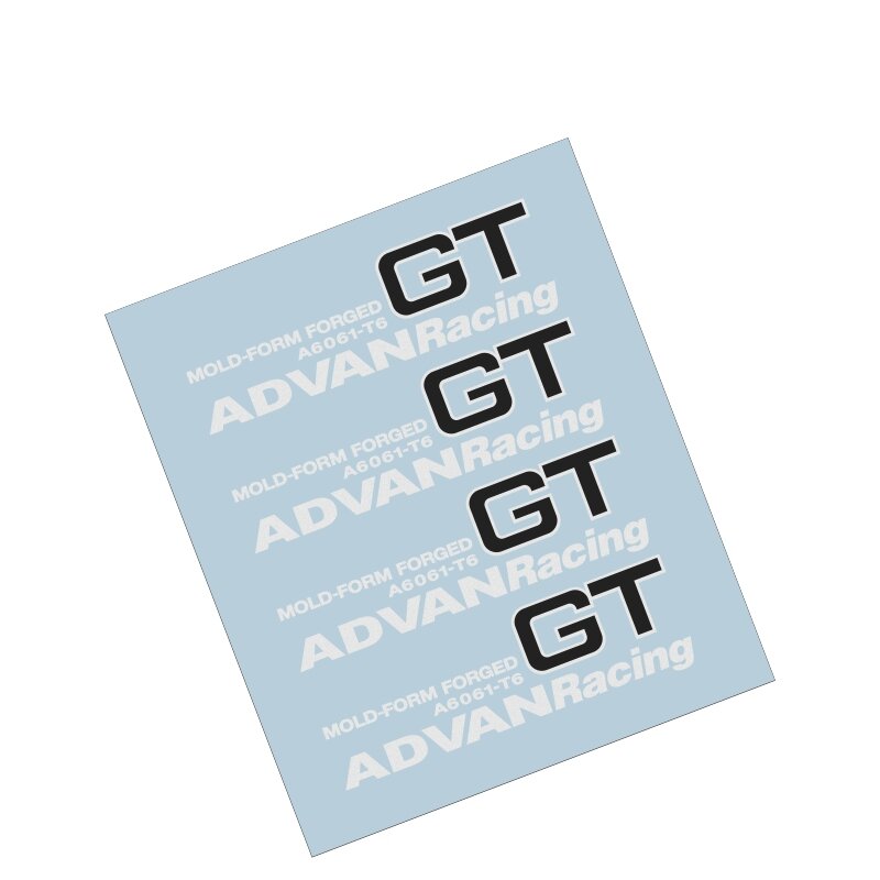 4-Piece Advan Racing GT Wheel Rim Repair Car Stickers Modified Wheel ...