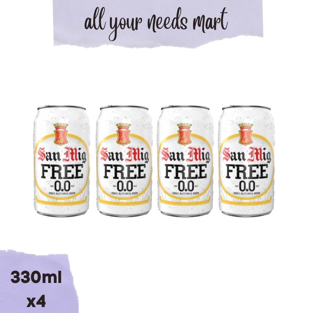 San Mig Zero Alcohol Beer, 330ml x 4 | Lazada PH