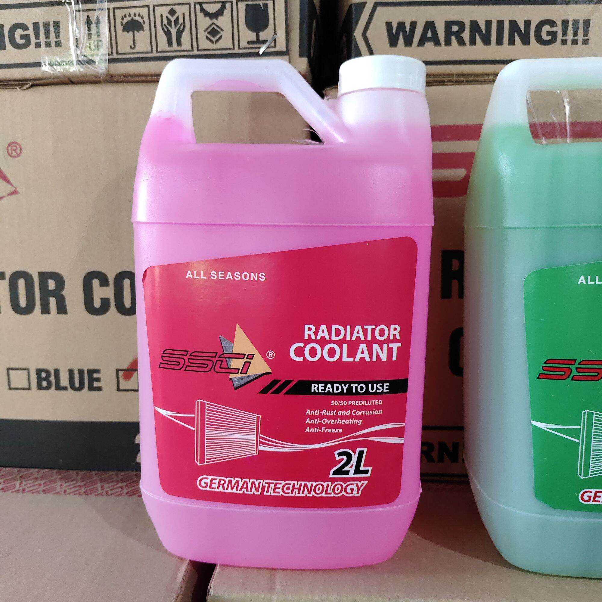 RADIATOR LONG LIFE COOLANT 2 LITERS GREEN & PINK & BLUE SSCI (READY TO ...